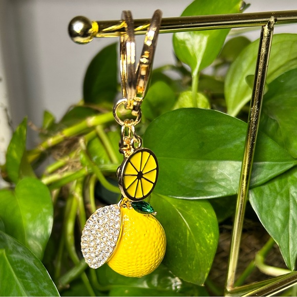 Accessories | Sparkling Lemon Keychain Or Bag Charm With Rhinestones ...